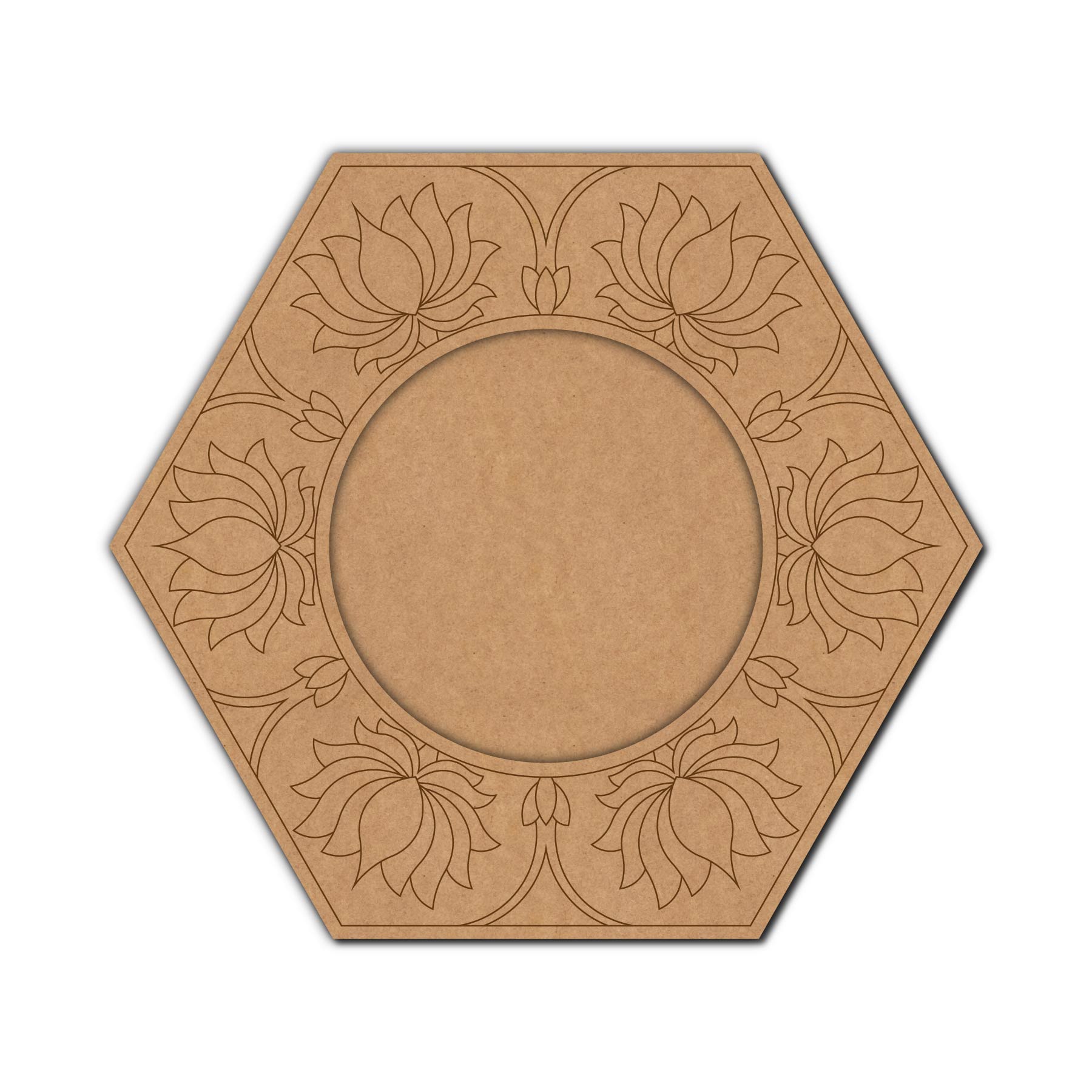 Lotus Diya Tealight Holder MDF Design 3 – Woodle India